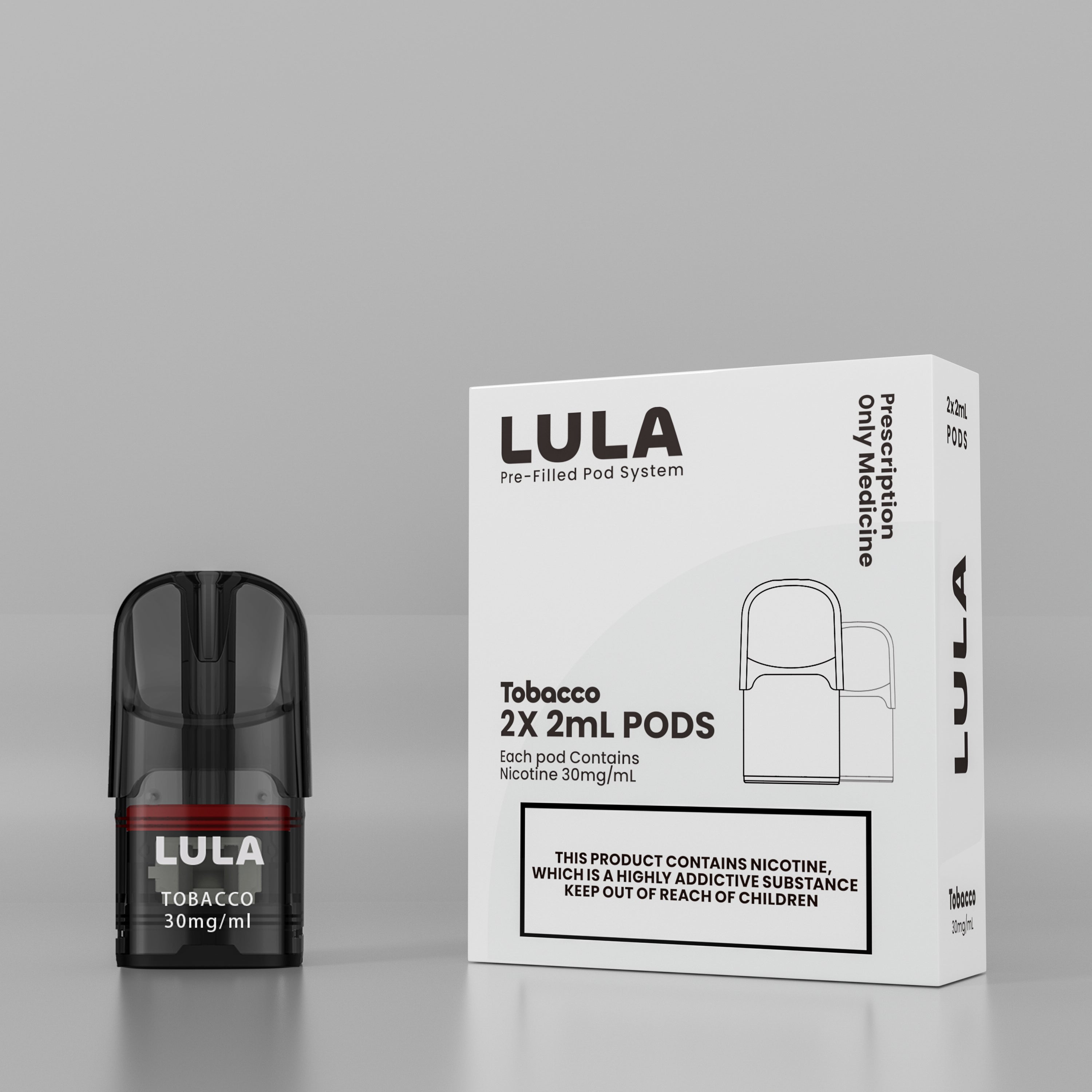 LULA TOBACCO PRE-FILLED POD 30MG/ML (2 X 2ML) – Nimbus Lane
